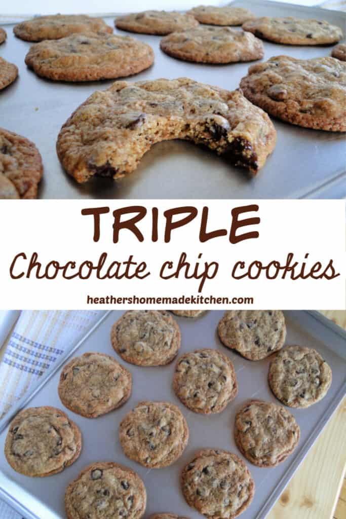 Triple Chocolate Chip Cookies - Heather's Homemade Kitchen