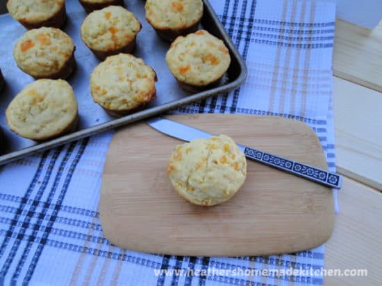 Cheesy Corn Muffins - Heather's Homemade Kitchen