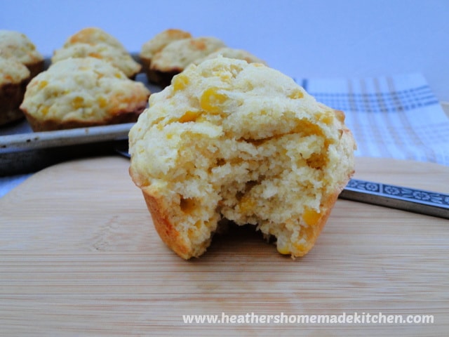 Cheesy Corn Muffins - Heather's Homemade Kitchen