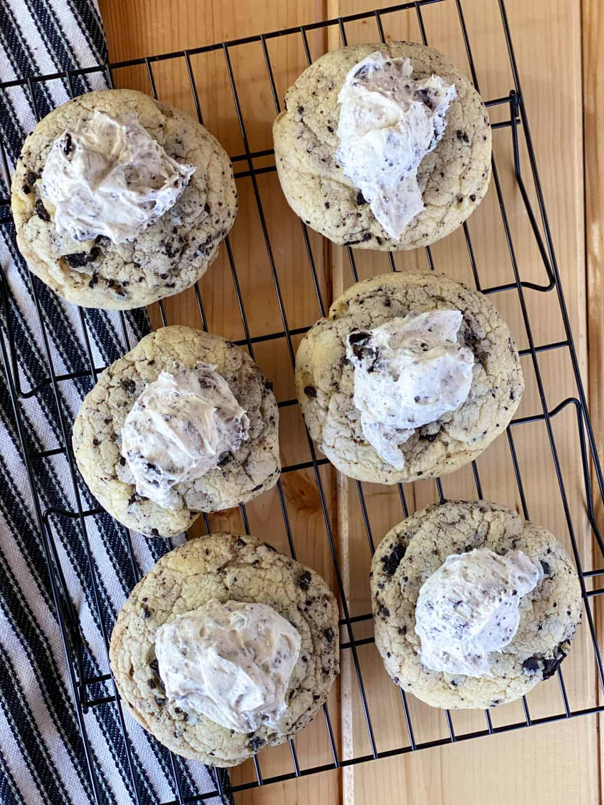 Frosted Cookies and Cream Cookies - Heather's Homemade Kitchen