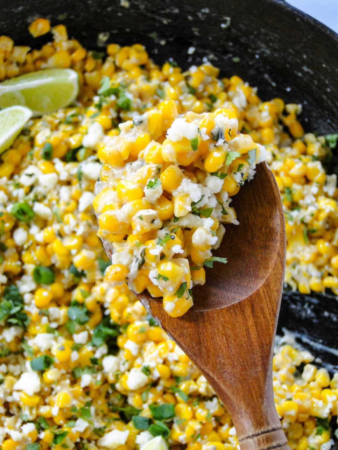 Skillet Mexican Street Corn - Heather's Homemade Kitchen