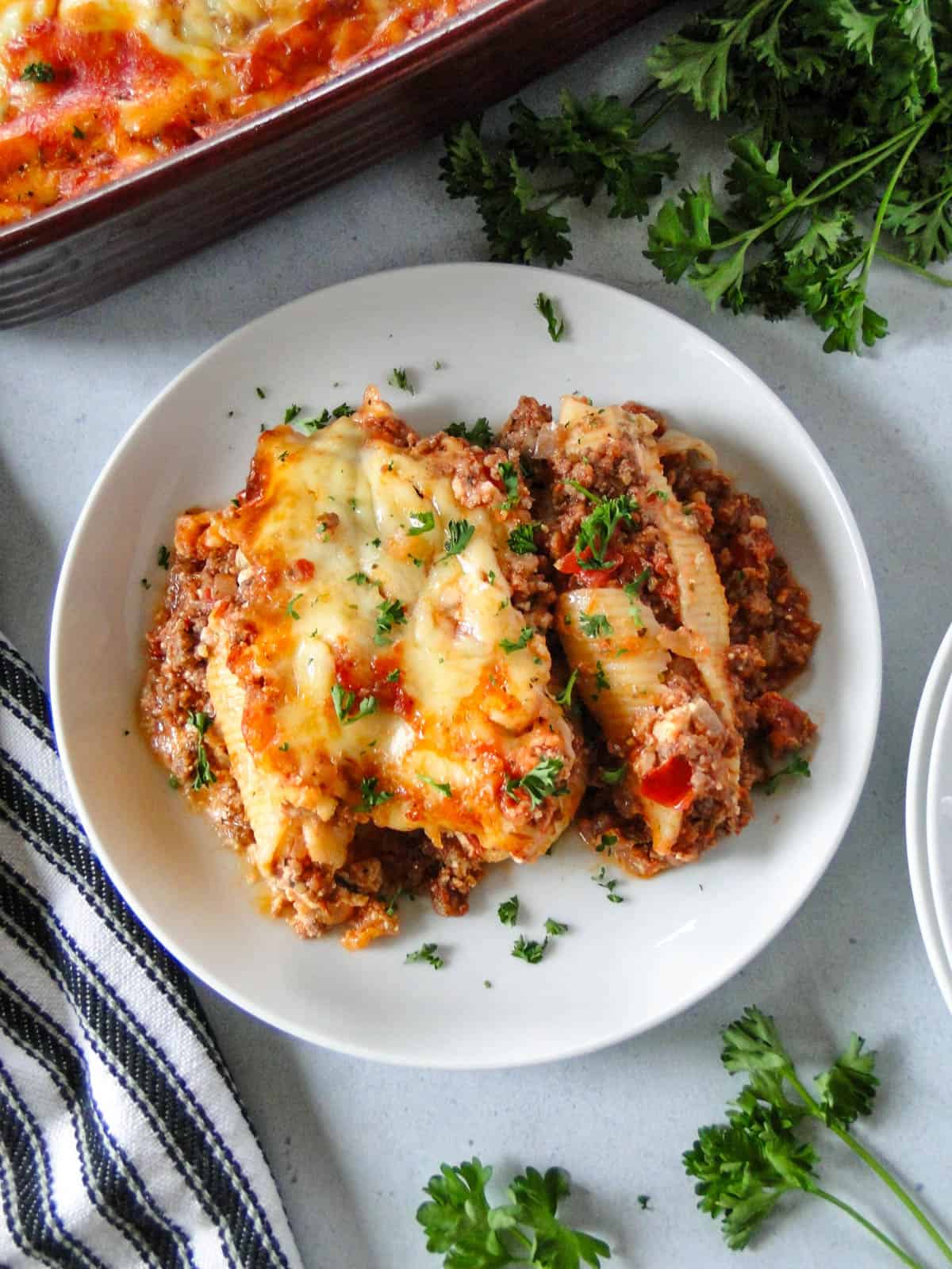 Stuffed Shells with Meat Sauce - Heather's Homemade Kitchen