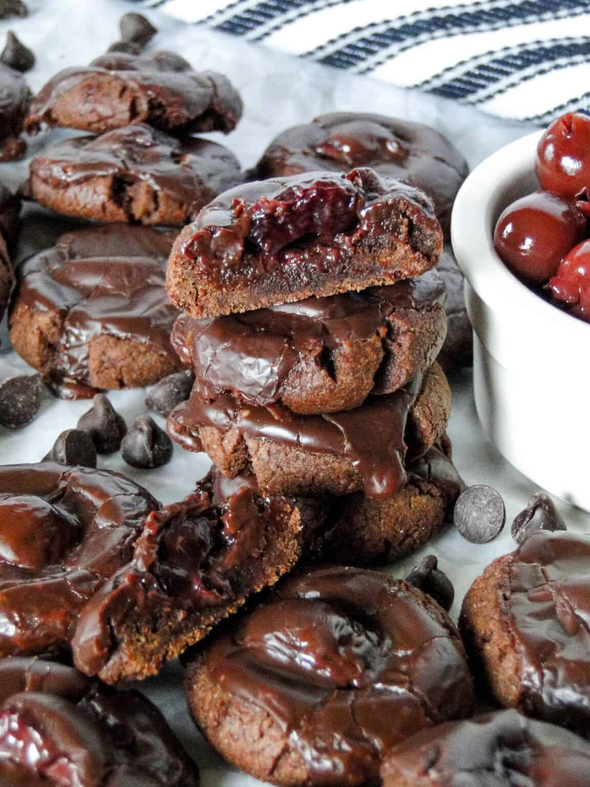 Chocolate Covered Cherry Cookies